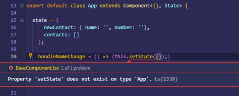 property setstate does not exist on type app ts 2339 · issue
