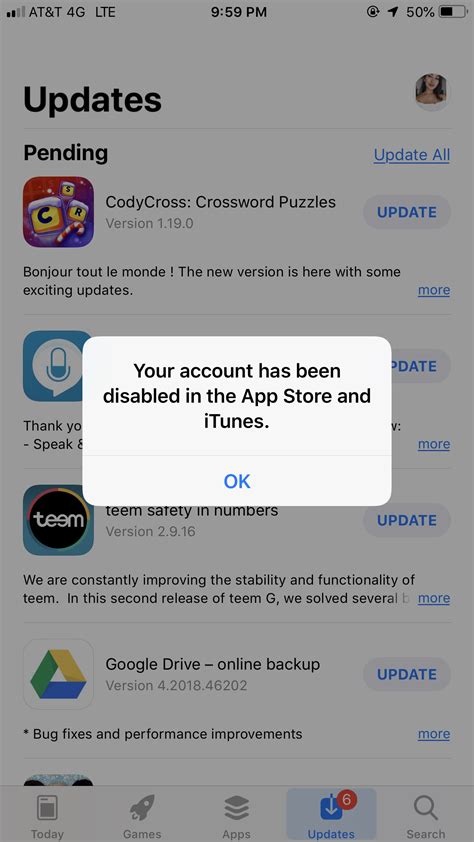 “your account has been disabled in the… comunidad de apple