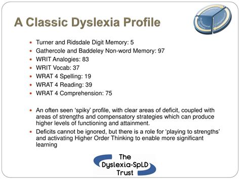 Ppt A Classic Dyslexia Profile Powerpoint Presentation 44 Off