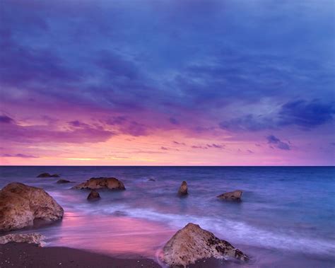 1280x1024 Sunset Ocean Water Rock Beach 5k 1280x1024 Resolution Hd 4k