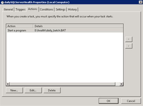 how to schedule powershell script with task scheduler sql