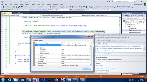 exception thrown system net webexception in system dll scourtips