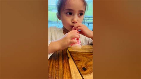 Amazing Cute 4 Year Old Girl Drinking Yakult Everyday Yakult Healthy