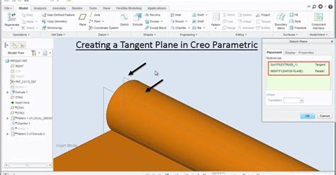 3d solid modelling videos creating a tangent plane in creo parametric