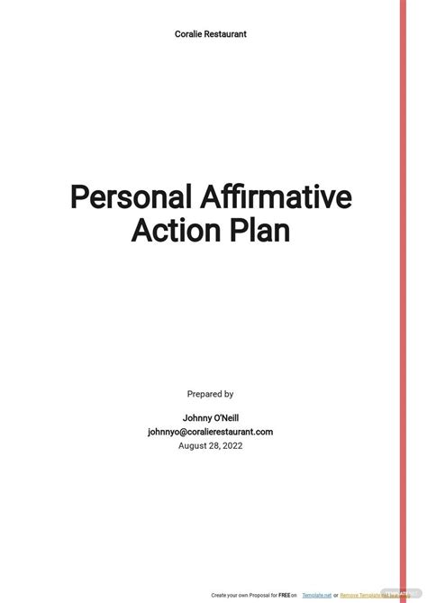 Affirmative Action Plans Templates Format Free Download