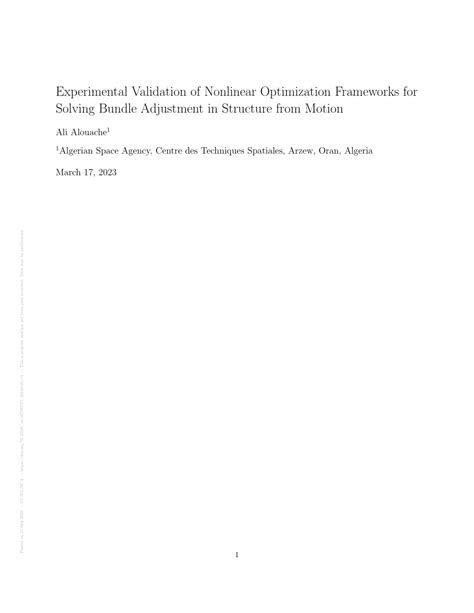 Pdf Experimental Validation Of Nonlinear Optimization Frameworks For