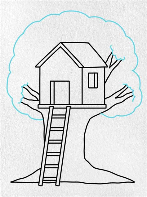 How To Draw A Treehouse Helloartsy
