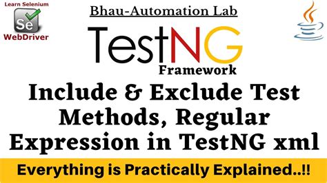 include and exclude test methods in testng xml regular expression