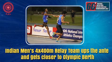 Indian Mens 4x400m Relay Team Ups The Ante And Gets Closer To Olympic
