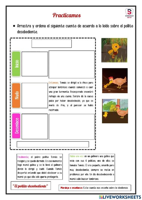 Ejercicio Online De El Cuento Para Primer Grado Cuentos Para Primer