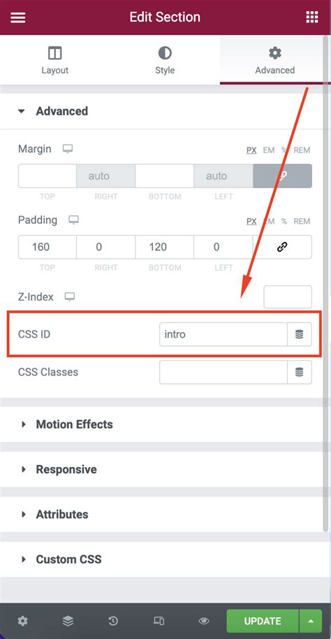 section css id impeka elementor greatives premium wordpress themes