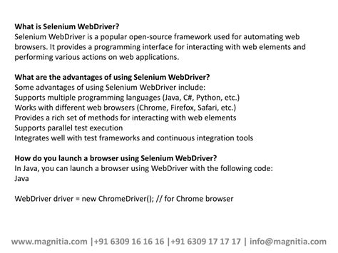 ppt top 15 selenium webdriver interview questions and answers