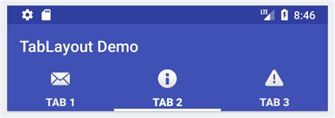 create a material design tabbed interface in an android app