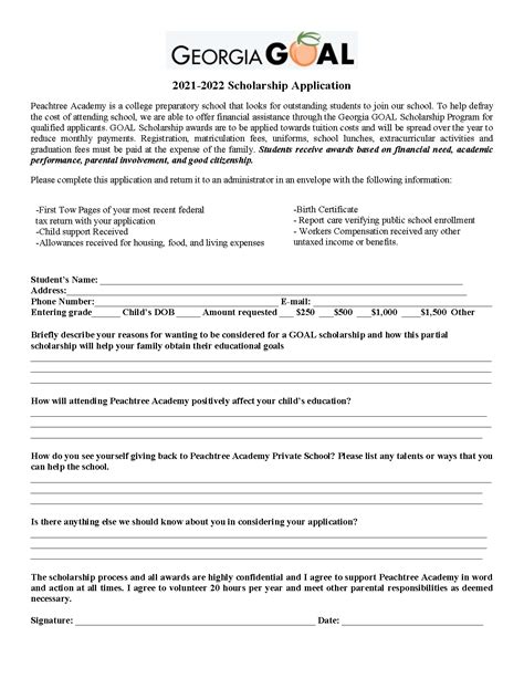 Goal Scholarship 2023 Application Form Printable Forms Free Online
