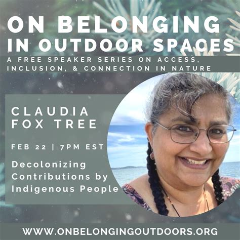 On Belonging In Outdoor Spaces Claudia Fox Tree Freedoms Way