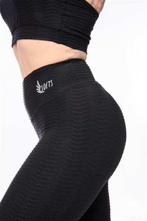 Brazilian Anti Cellulite Scrunch Legging High Waist Zwart S Bol