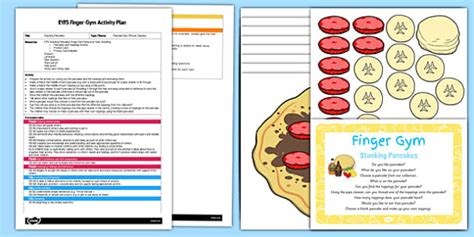 Eyfs Stacking Pancakes Finger Gym Plan And Resource Pack