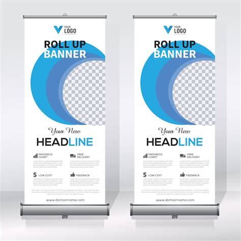 Creativo Enrollar La Plantilla De Diseño De Banner Vector Premium