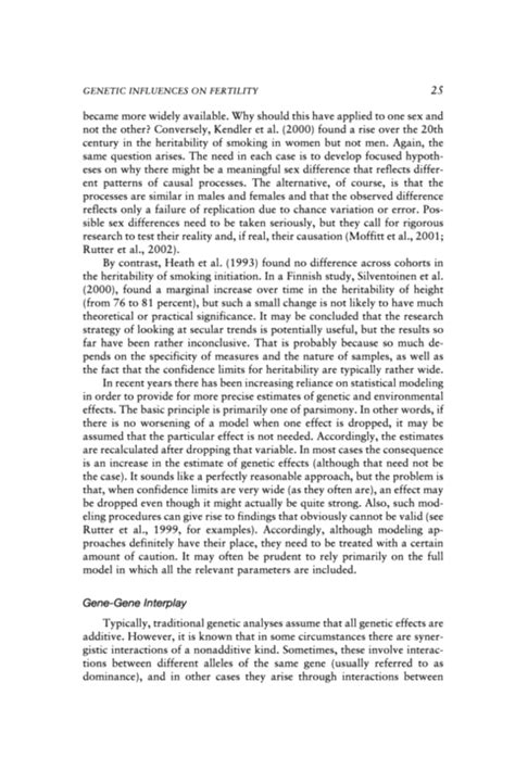 2 Genetic Influences On Fertility Strengths And Limitations Of