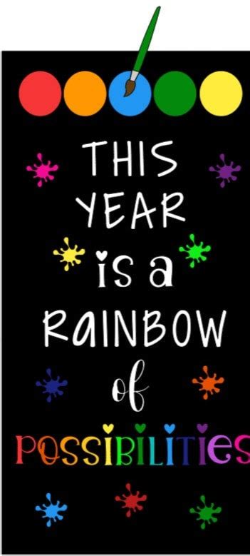 Teachers School Bulletin Board Cutouts Diy Kit Rainbow Etsy