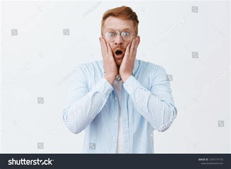 Man Being Shocked Witnessing Terrible Scene Portrait Of Stunned
