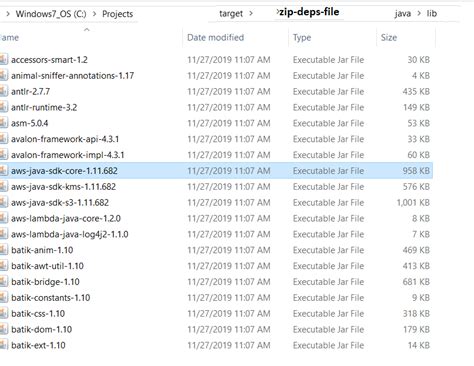 noclassdeffounderror awscredentials when executing java lambda