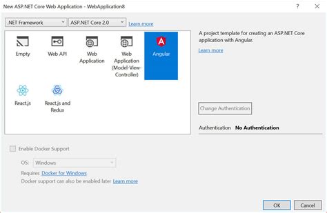 create new angular and asp net mvc application