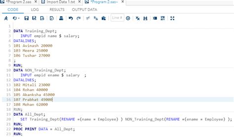 concatenate multiple data sets in sas javatpoint