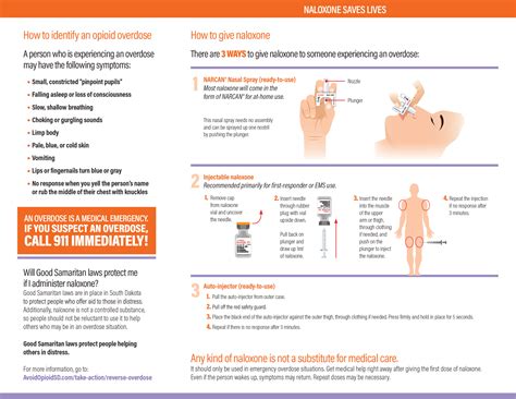 How To Use Naloxone Brochure Avoid Opioid Sd