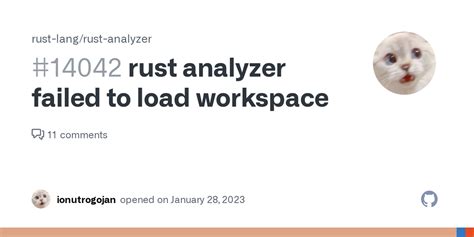 rust analyzer failed to load workspace · issue 14042 · rust lang rust