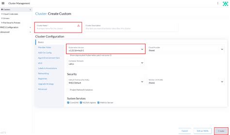 installing a kubernetes workload cluster using the rancher prime ui