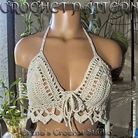 Sexy Crochet Halter Top Pattern In Pdf Etsy