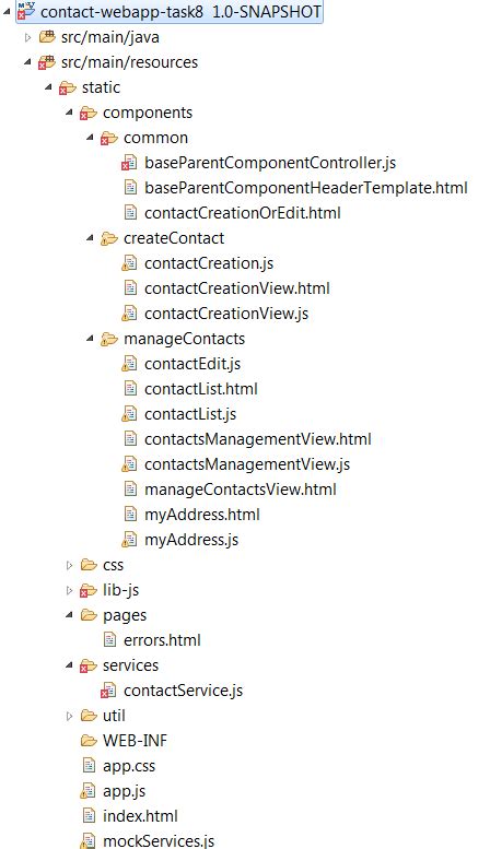 implementing client side the contact modification 8 9