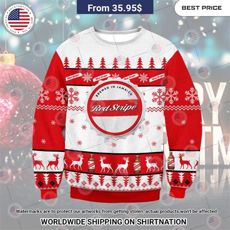 Red Stripe Beer Christmas Sweater • Shirtnation Shop Trending T