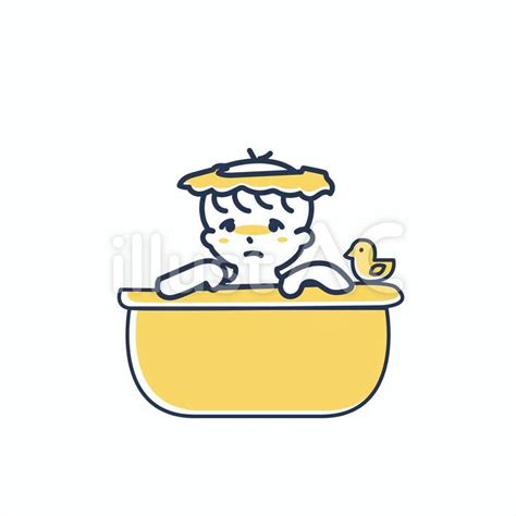 お風呂に入ってのぼせた男の子イラスト No 22785299／無料イラスト フリー素材なら「イラストac」