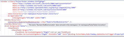 c with wpf designer issues xdg0008 the name numerictextboxconvertor