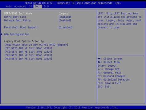 bios boot menu selections oracle server x5 2 html documentation