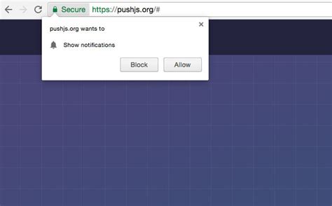 javascript push notifications to browser with push js