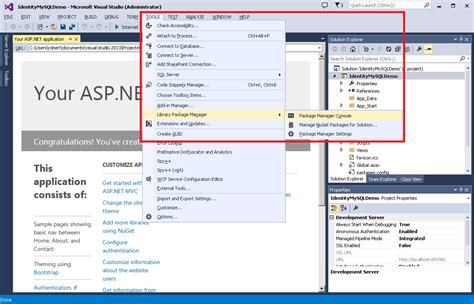 asp identity using mysql storage with an