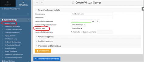 how to add website in virtualmin