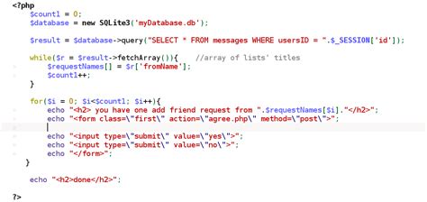javascript how to accept the new friend requst by submit button in
