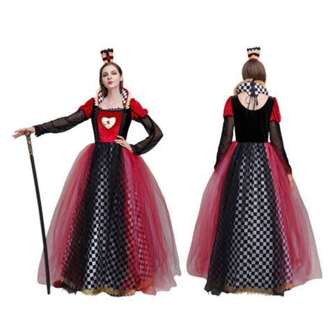 L Alice In Wonderland Red Queen Halloween Costume Show Cosplay With