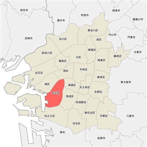 大阪府大阪市大正区の地図 Map It マップ・イット