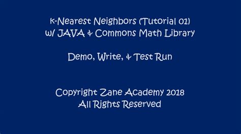 prototype project k nearest neighbors w java tutorial 01