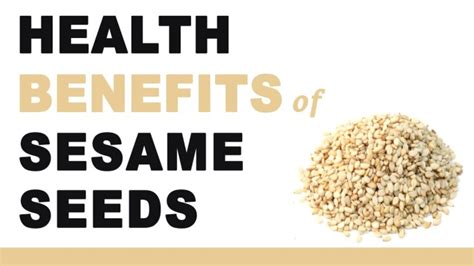 Health Benefits Of Sesame Seeds