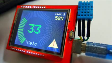 cara membuat temperature and humidity monitor dengan lcd tft