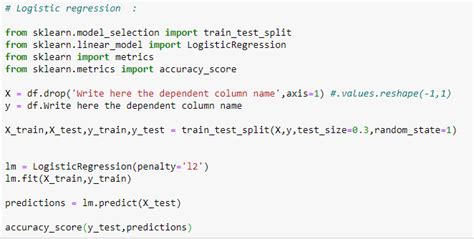 data scientist ml logisticregression algorithm