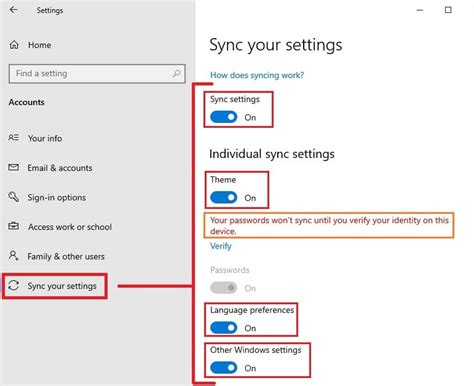 enable or disable syncing theme in windows 10 sync your settings