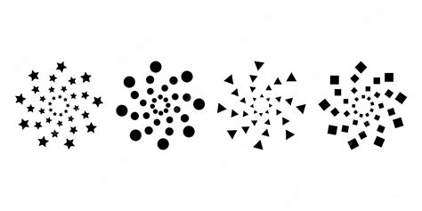 Premium Vector Spiral Abstract Circle Set Abstract Geometric Shape