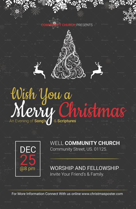 Editable Christmas Poster Template In Adobe Photoshop